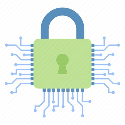 Cyber Security Digital Lock Encryption Padlock Protection Icon