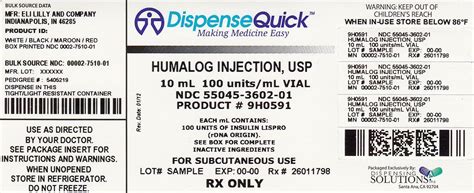Humalog Dispensing Solutions Inc Fda Package Insert