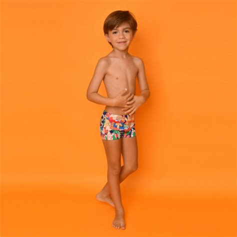 Sunga Magah Infantil Diogo Boxer Bicharada Magah Beachwear