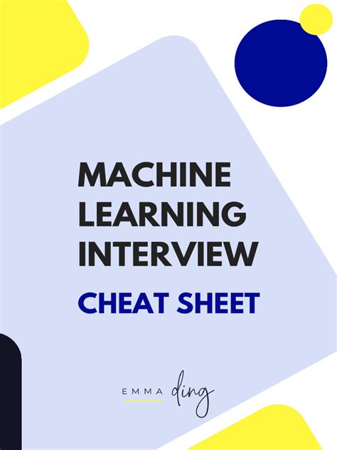 Machine Learning Interview Cheat Sheet Pdf Regression Analysis