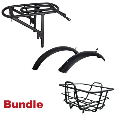 Revi Bikes Rear Rack Fender Front Basket Bundle For Rebel