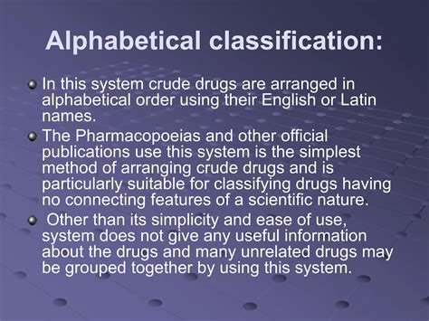 01 Classification Of Crude Drugsppt