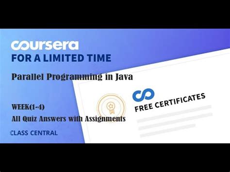 Parallel Programming in Java, week (1-4) All Quiz Answers with Assignments. - YouTube