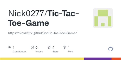 Github Nick0277tic Tac Toe Game Tic Tac