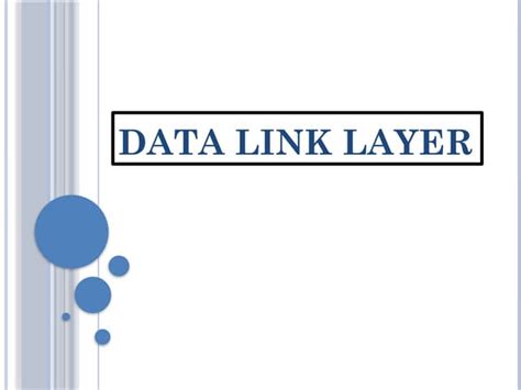 data link layer in computer netwroks pptx