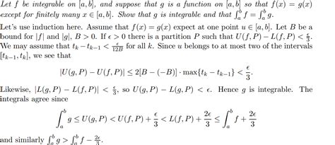 real analysis if f is integrable on [a b] and g is a function