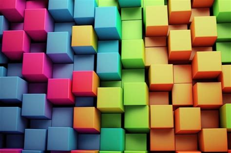Premium Photo Abstract Background Of Cube Blocks Wall Stacking Design