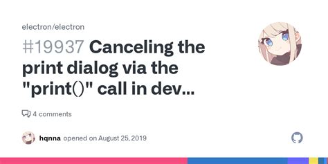 Canceling The Print Dialog Via The Print Call In Dev Tools Breaks