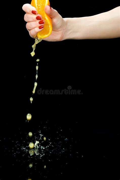 Hand Squeezing Orange Juice Stock Photo - Image of glass, life: 4066748