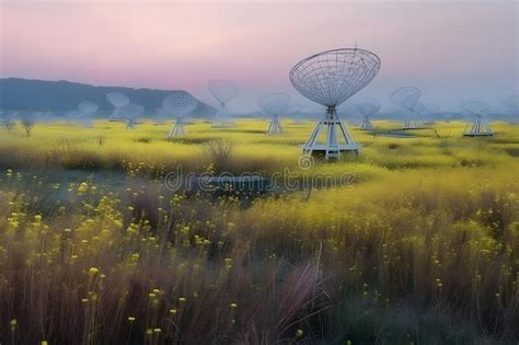 Telecommunication Tower Antenna Neural Network Ai Generated Stock