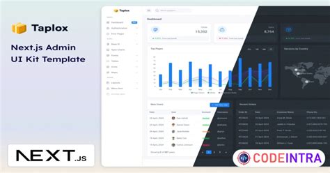 Taplox Nextjs Admin Dashboard And Ui Kit Template Codeintra