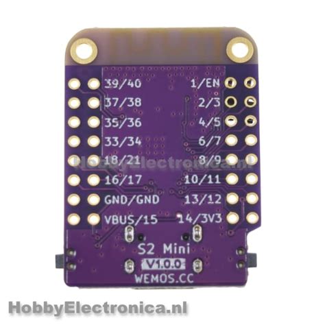 S2 Mini ESP32 S2 Usb C HobbyElectronica