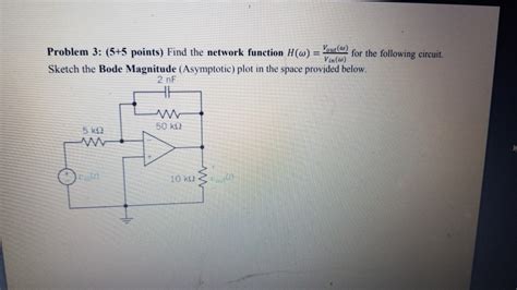 Solved Problem 3 55 Points Find The Network Function