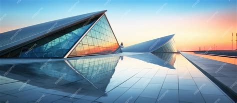 Premium Photo Geometric Architecture Detail Modern Concrete Structure Building Abstract