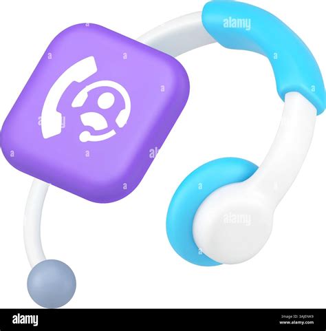 Customer Support Call Center Hotline Feedback Advice Help Service 3d Icon Realistic Vector