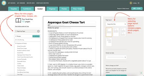 how to find the page layout menu within your content tab heritage