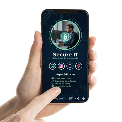 Cartão De Visita Digital Para Especialista Em Segurança Da Informação