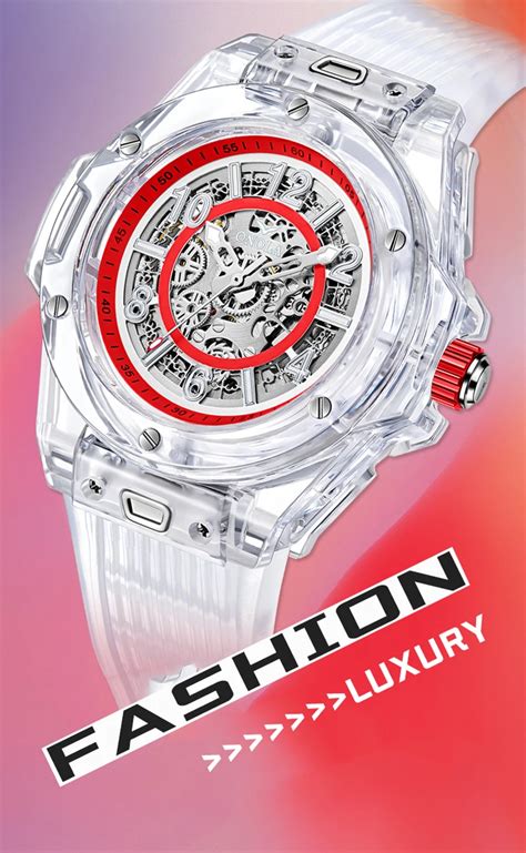 « Timelux™ Montres Mécaniques Automatiques étanches Pour Hommes Et Femmes Luxe Et Transparence