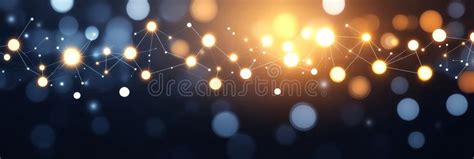 Global Network Connections Futuristic Technology Background With Glowing Dots And Lines Stock