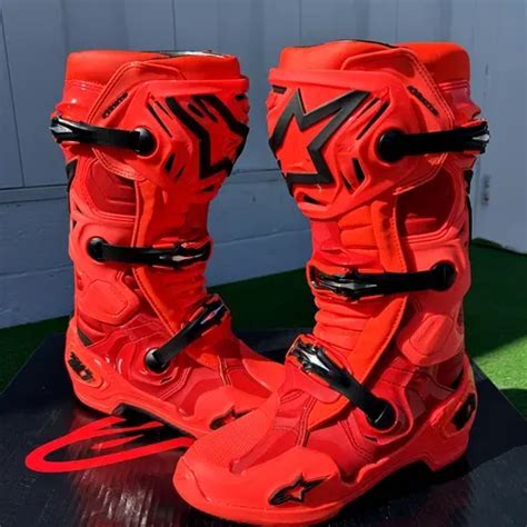 Limited Edition Ember Alpinestars Tech 10 Boots Size 11