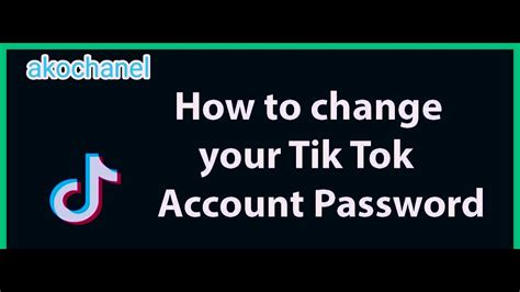 Tiktok პაროლის შეცვლა Youtube