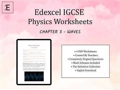 edexcel igcse physics worksheets chapter 3 waves teaching resources
