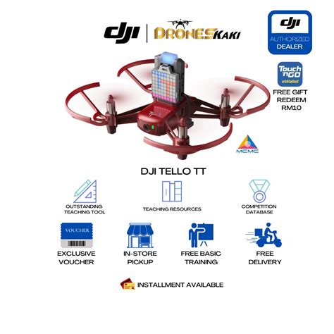 dji robomaster tello tt programmable drone shopee malaysia