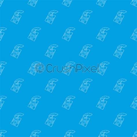 Cpu And Temperature Gauge Pattern Vector Seamless Blue Stock Vector