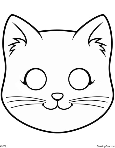 Coloring Pages Cat Mask