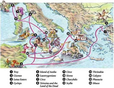 Journey Of Odysseus Griechische Mythologie Mythologie Antikes