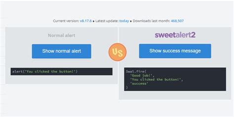 Sweetalert2 Pretty Replacement For The Standard Alert Confirm