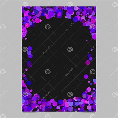 Color Abstract Random Dot Pattern Card Background Template Vector Blank Stationery Border