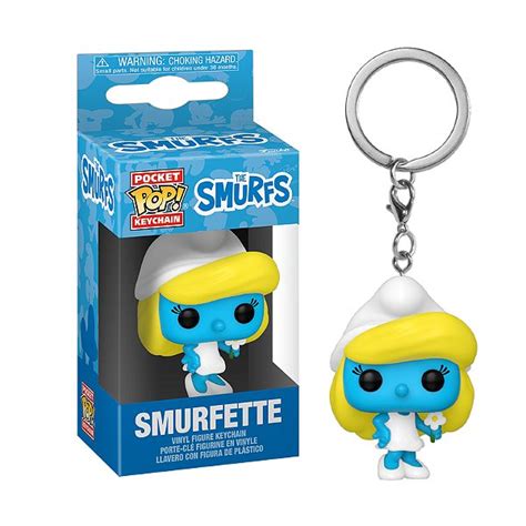 Funko Pop Keychain Chaveiro Smurfs Smurfette Original Colecionavel Moça Do Pop Funko Pop é