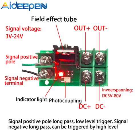 dc control fet module mos electronic switch control board output