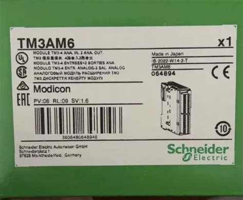 schneider tm3am6 modicon tm3 input output analog modules £238 69