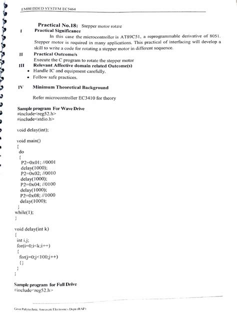Stepper Motor Interfacing With Embedded C Pdf Embedded System