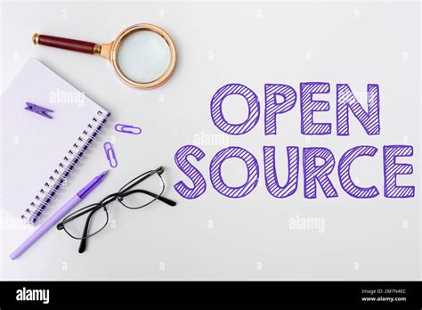 text caption presenting open source internet concept denoting software