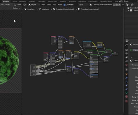 Artstation Procedural Moss Material Game Assets