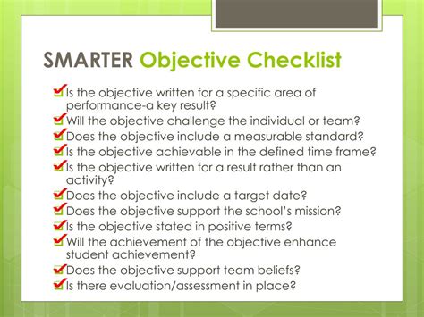 PPT SMARTER Objectives PowerPoint Presentation Free Download ID