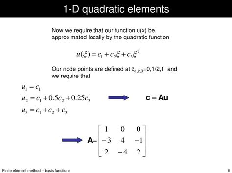 PPT Finite Elements Basis Functions PowerPoint Presentation Free Download ID