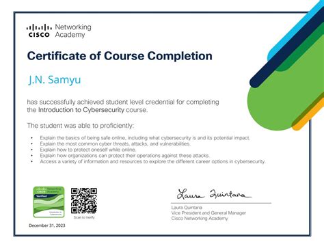 Samyu J N On Linkedin Cybersecurity Ciscocertification