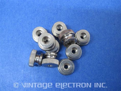 10 New Nickel Plated Solid Brass Knurled Thumb Nuts 4 40 0375d X