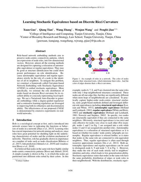pdf learning stochastic equivalence based on discrete ricci curvature
