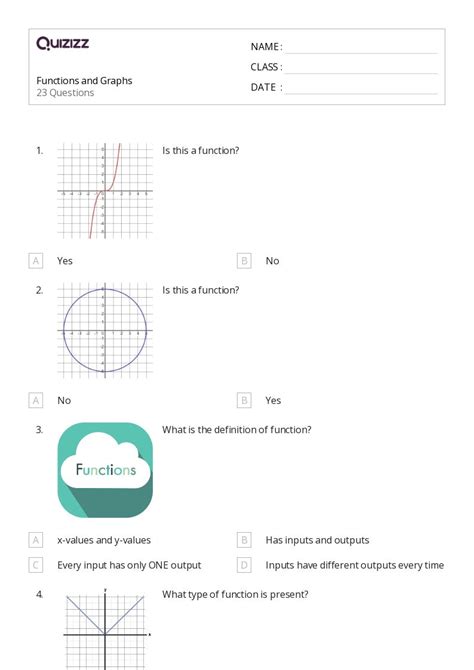50 Graphs And Functions Worksheets For 11th Grade On Quizizz Free