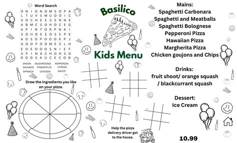 Menu Basilico Dungannon