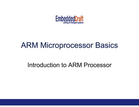 arm processor tutorial ppt