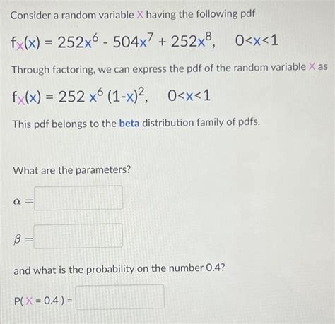 solved consider a random variable x having the following pdf