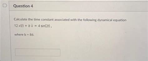 Solved Calculate The Time Constant Associated With The Chegg Com