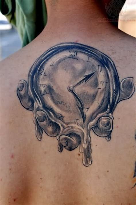 Dali Melting Clock Tattoos