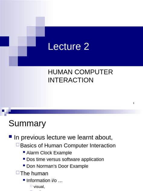 Hci Lecture 2 Pdf Emotions Deductive Reasoning